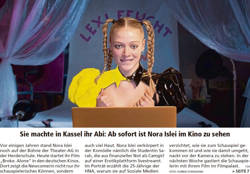 Sie machte in Kassel ihr Abi: Ab sofort ist Nora Islei im Kino zu sehen ...